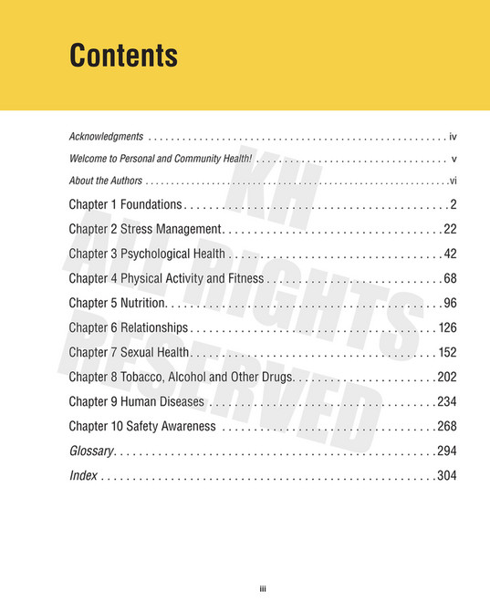 Kendall Hunt Publishing - Personal + Community Health - Page 1 ...