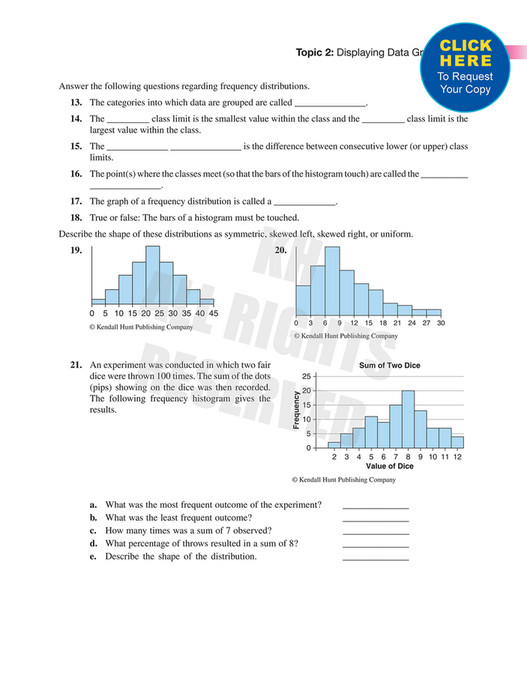 Kendall Hunt Publishing - Topics in Introductory Statistics Exclusive ...
