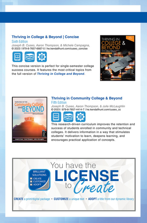 Kendall Hunt Publishing - Kendall Hunt College Success Catalog - Page 2 ...