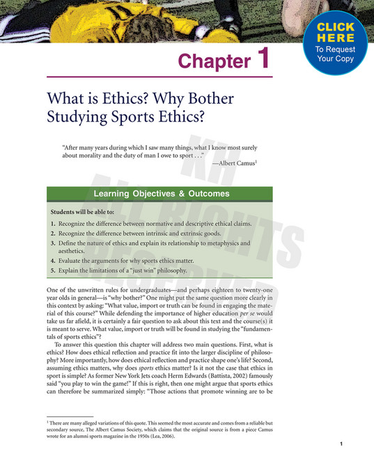 Kendall Hunt Publishing - Fundamentals of Sports Ethics Exclusive ...