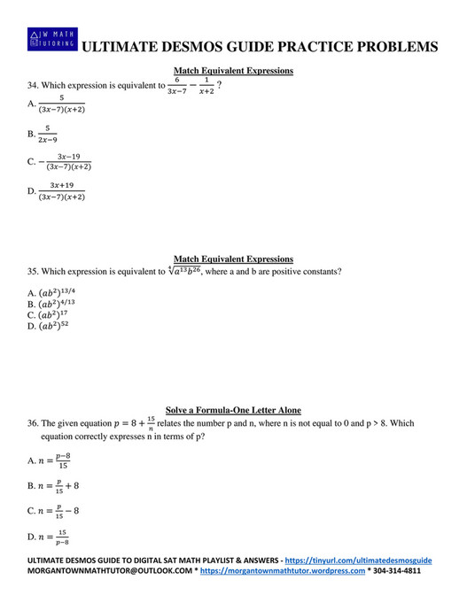 My publications - Ultimate Desmos Guide Practice Problems - Page 10 - Created with Publitas.com