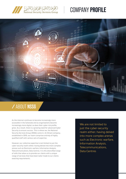 Yousuf Ismail | Graphic Designer/Layout Artist - NSSG Profile Trifold ...