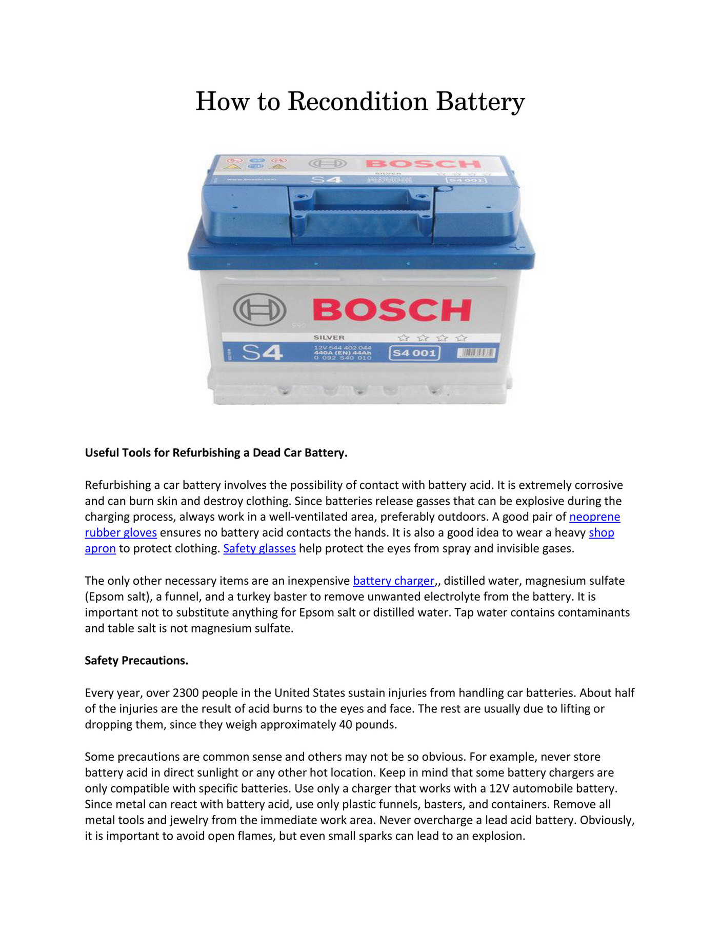 Software - How to Recondition Battery - Page 1 - Created with Publitas.com