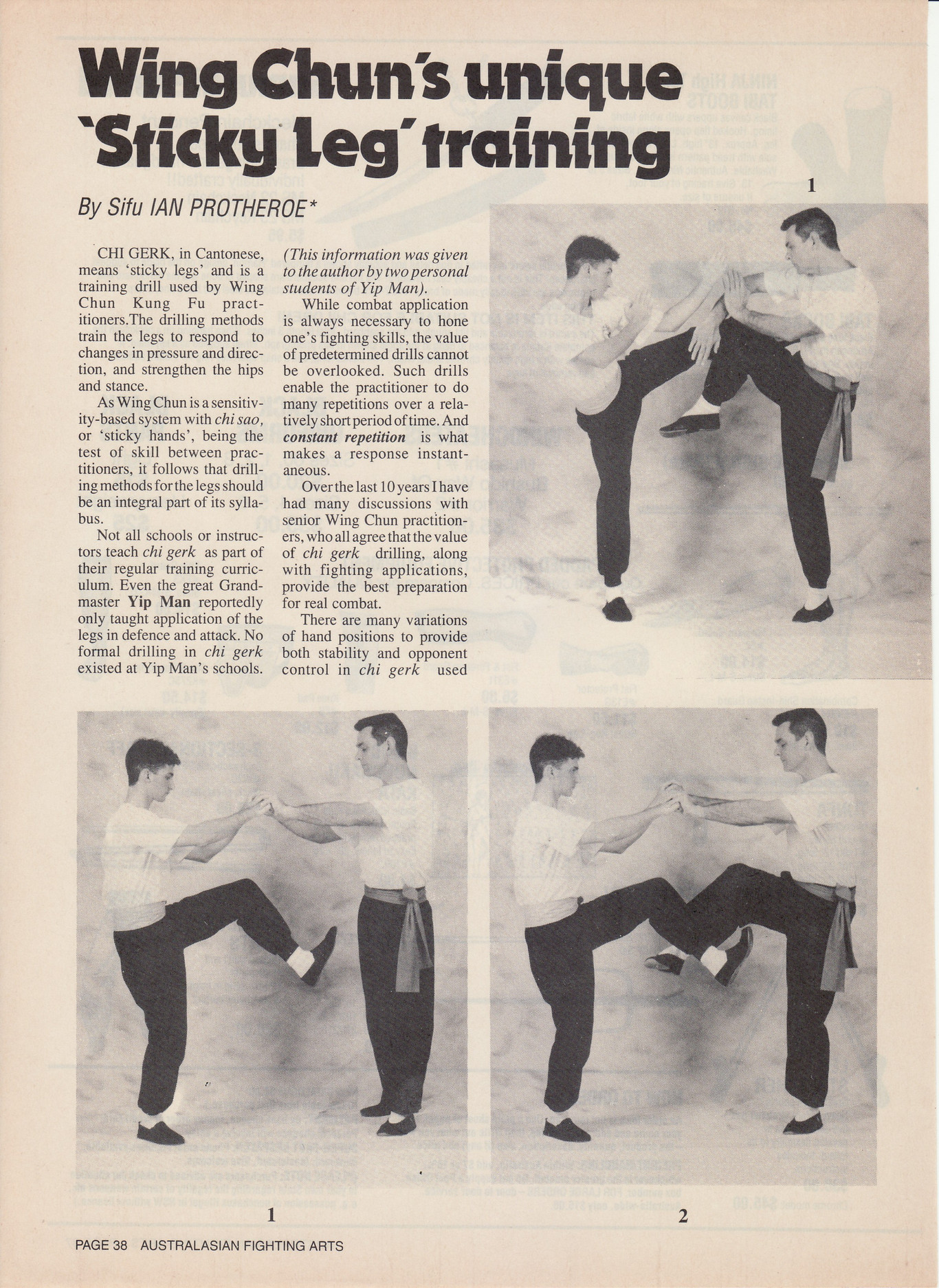 Wing Chun's unique 'Sticky Leg' training - Page 1 - Created with ...