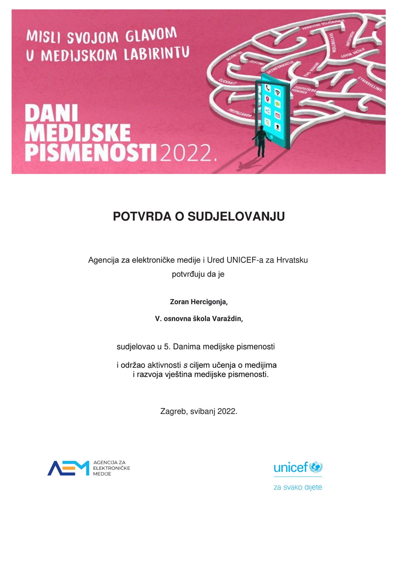 personal - Potvrda o sudjelovanju na DMP 2022. pdf - Page 1 - Created with Publitas.com