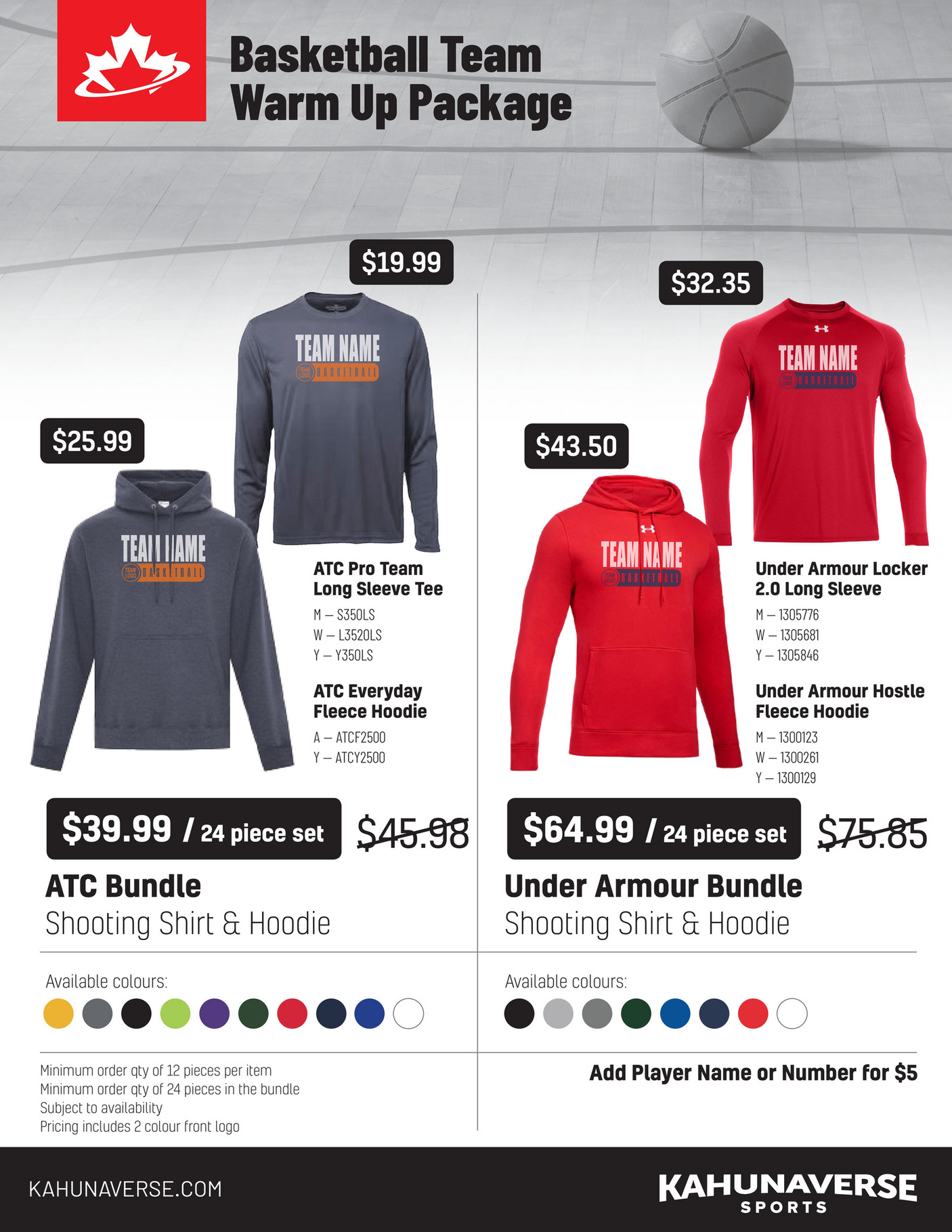 Basketball Custom Team Warm Up Packages - Page 1