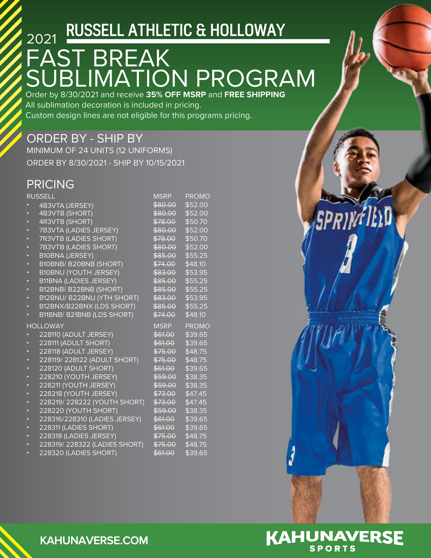 ONETeam Sports Group - Russell / Holloway Basketball Fast Break Program ...
