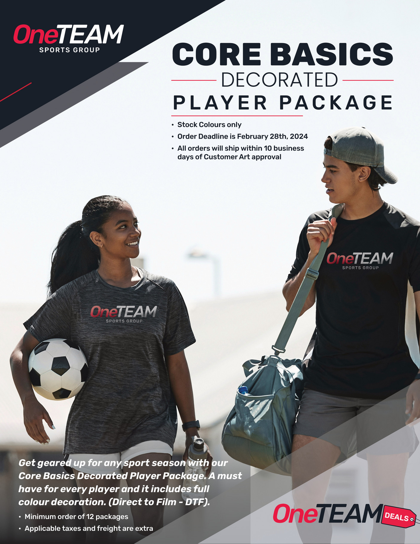 ONETeam Sports Group - Core Basics Decorated Player Package - Page 1