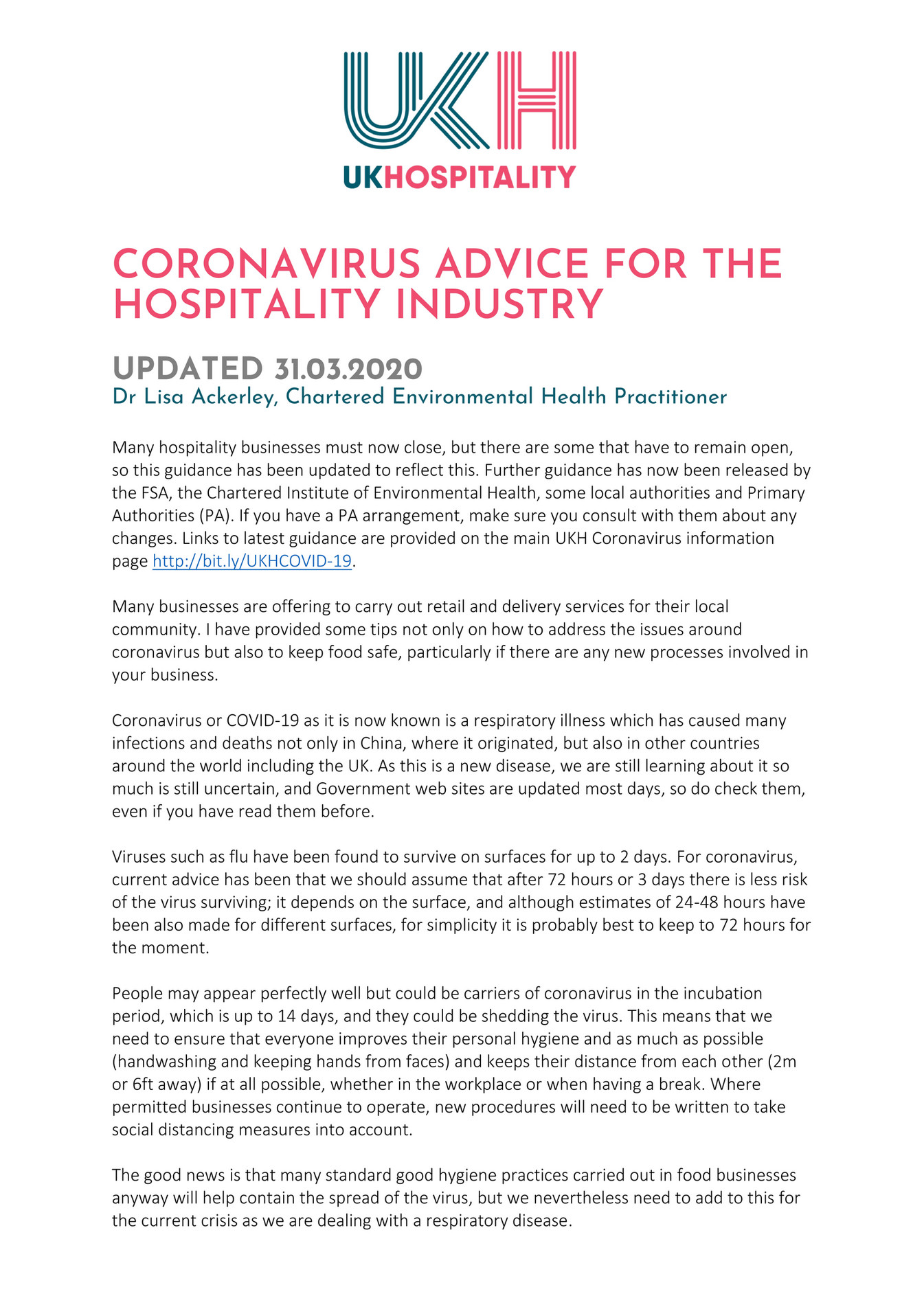 UKHospitality - Coronavirus advice for hotels and the hospitality ...