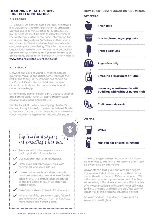 UKHospitality - BHA - Industry Nutrition Guide for Catering Managers ...