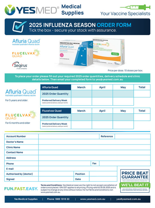 YesGroup - [YES MED] Afluria Quad + Flucelvax Vax Form 2025 - Page 1 ...