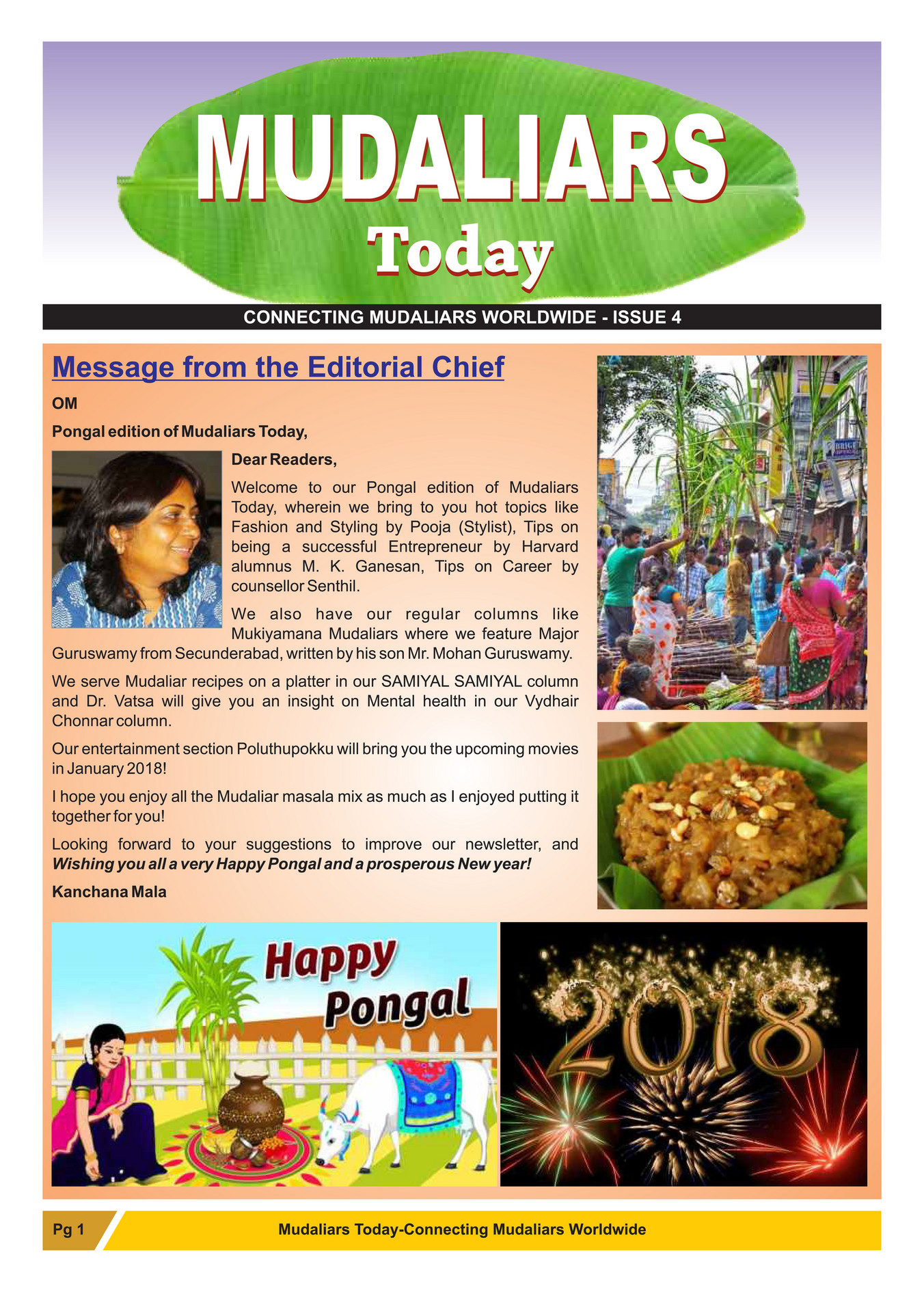 Skyhighdigital - MUDALIAR TODAY - Pongal edition 2018-12 - Page 1 ...