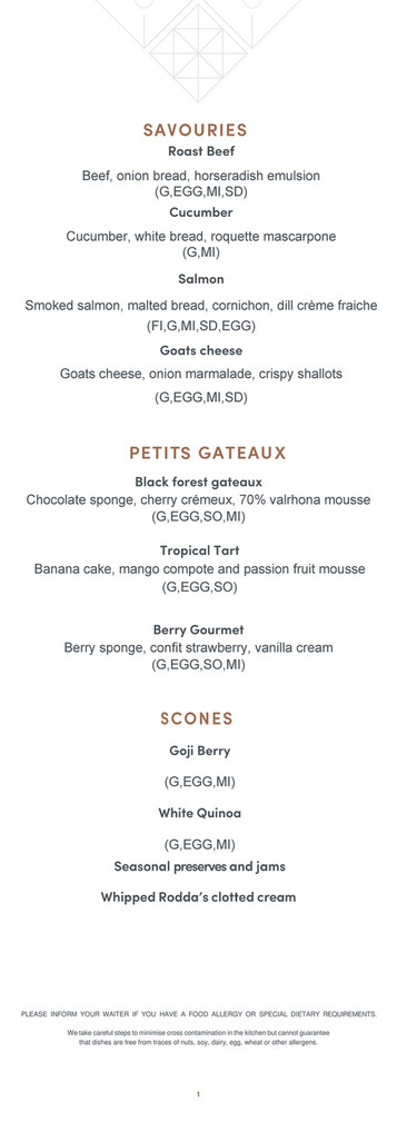De Vere - GHB Afternoon tea Menu - Page 2-3