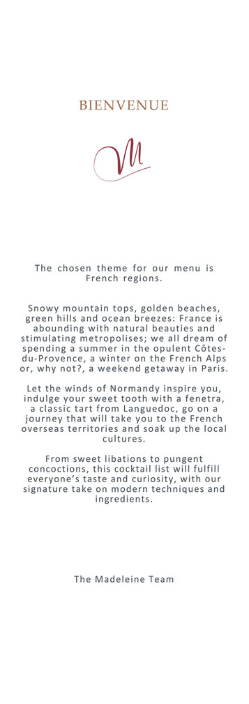 De Vere - Madeleine Menu - Page 1