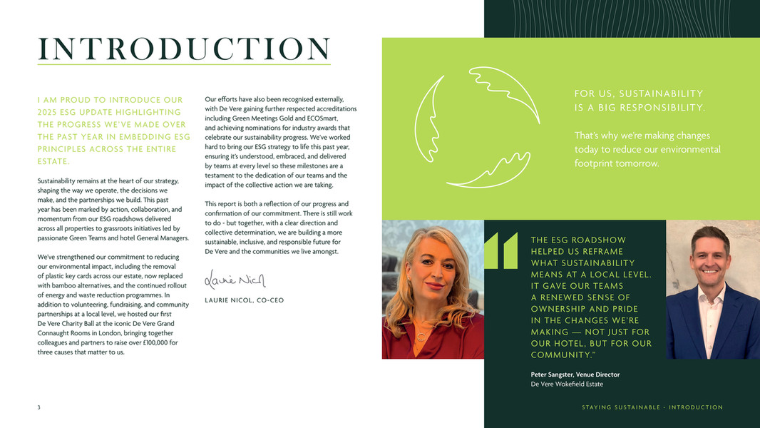 De Vere - De Vere 2025 ESG brochure - Page 1