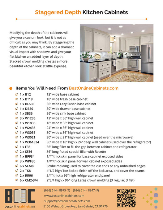 BESTONLINECABINETS - Design Idea - Staggered Depth Kitchen Cabinet ...