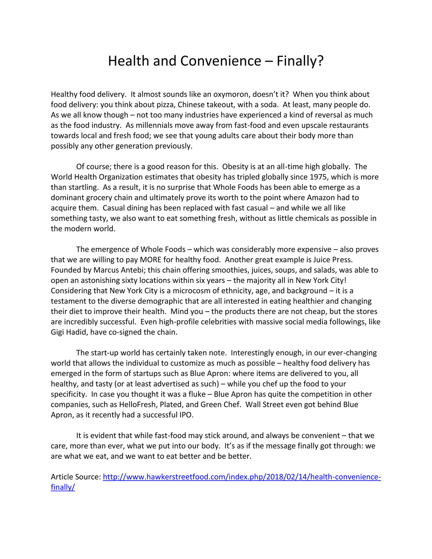 GIT - Health and Convenience – Finally - Page 1 - Created with Publitas.com