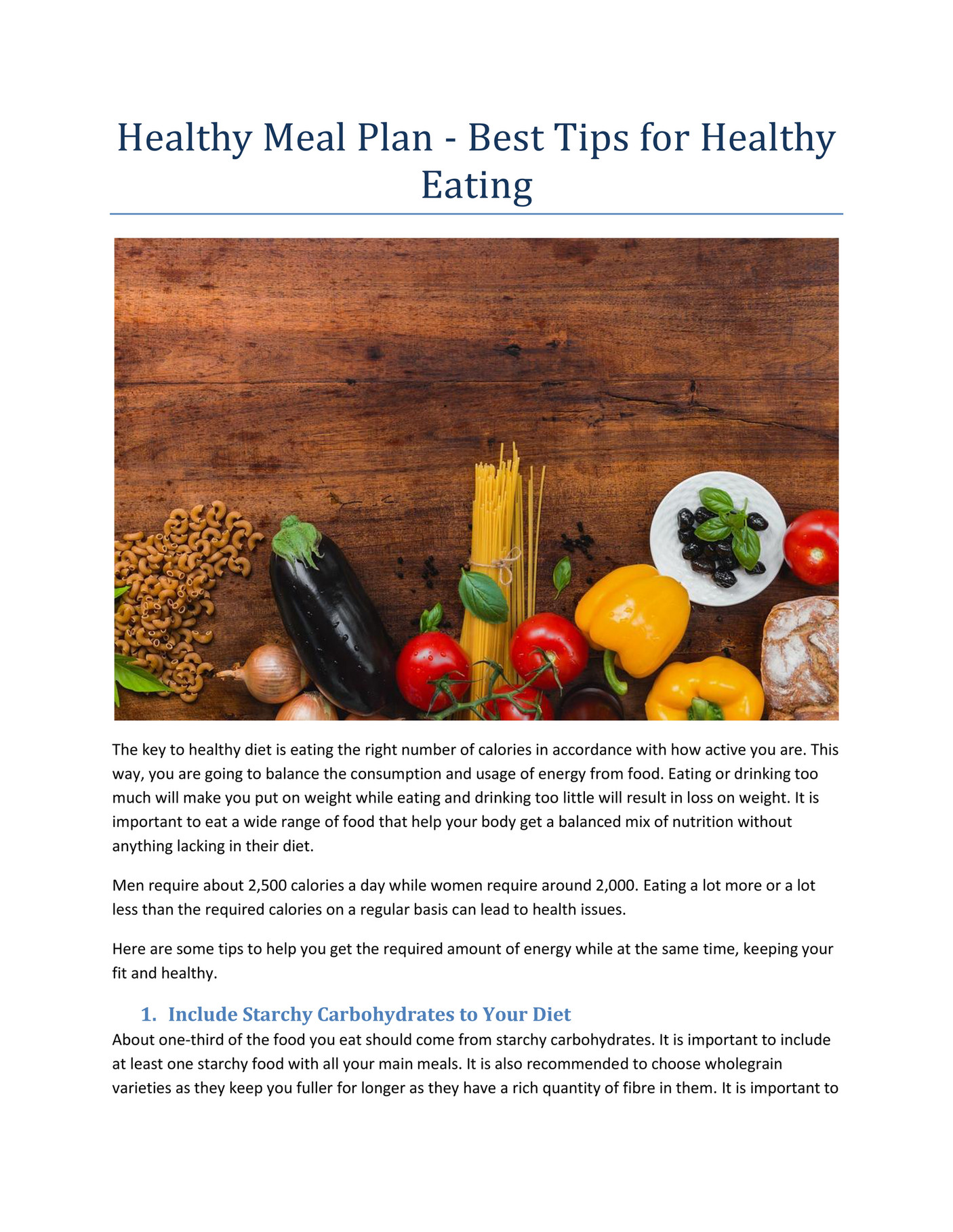 GIT - Healthy Meal Plan - Best Tips for Healthy Eating - Page 1 ...