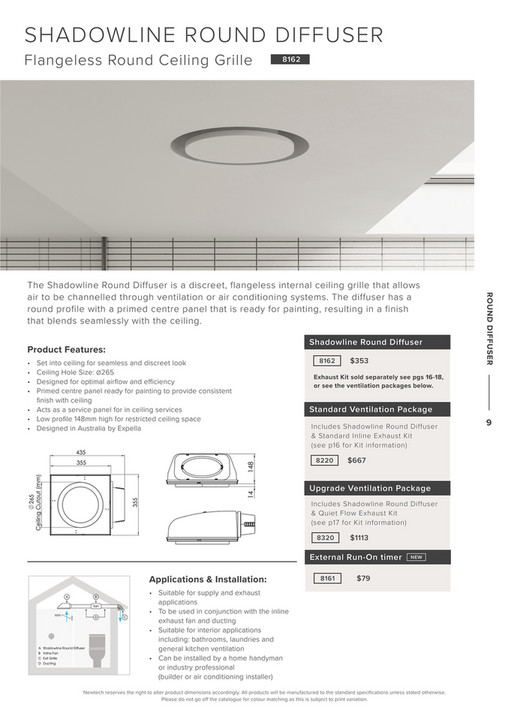 Newtech Bathroomware - Ventilation Series_Exclusive to Newtech - Page 8-9