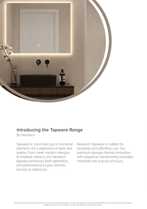 Newtech Bathroomware - Tapware Brochure - Page 2-3