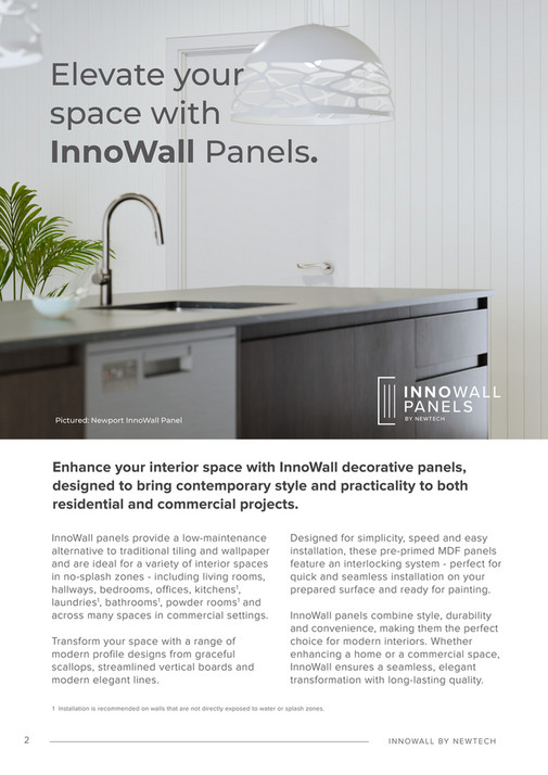 Newtech Bathroomware - InnoWall Panels Brochure - Page 2-3