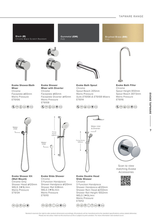 Newtech Bathroomware - Tapware Brochure - Page 6-7