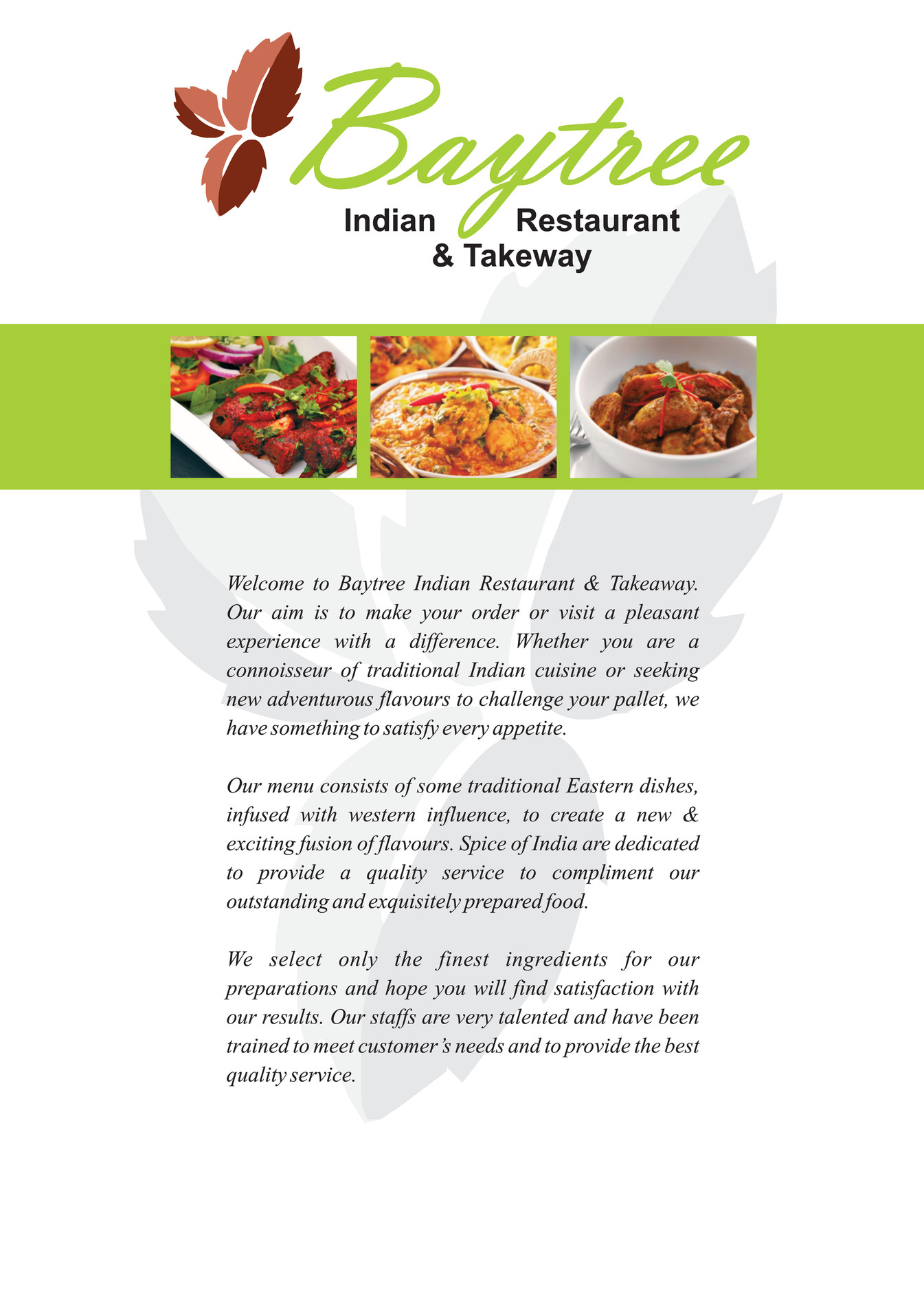 Savvi Club Limited - Baytree Menu Dining Out - Page 1 - Created with ...