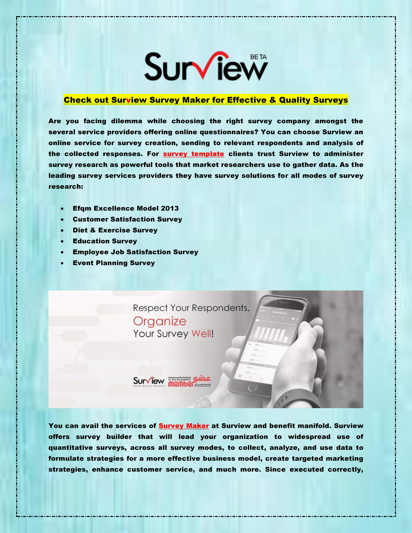 Surview - Check out Surview Survey Maker for Effective & Quality ...