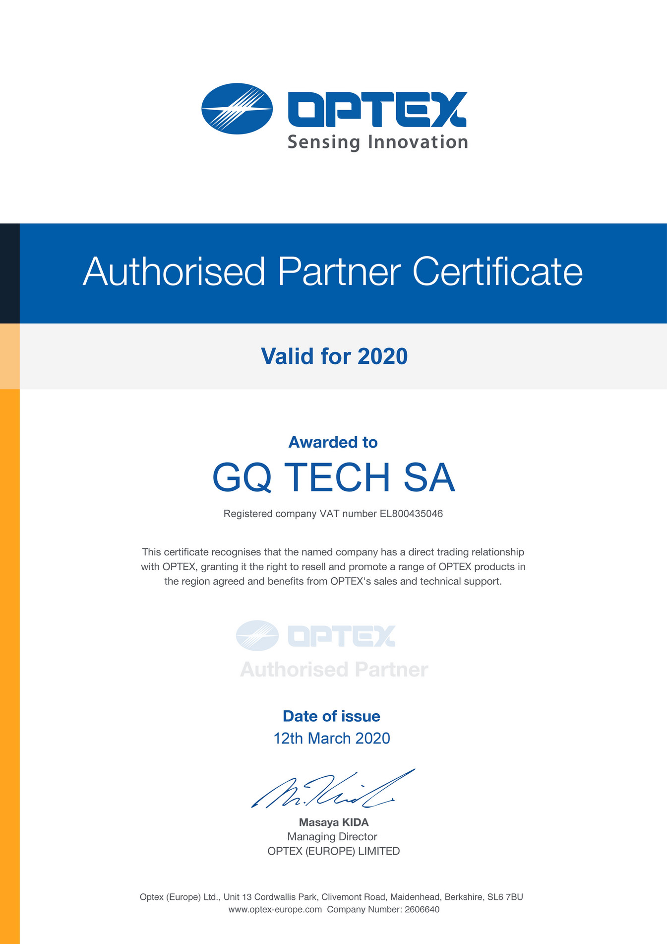 public - Authorised Partner Certificate-GQTech-2020 - Page 1 - Created ...