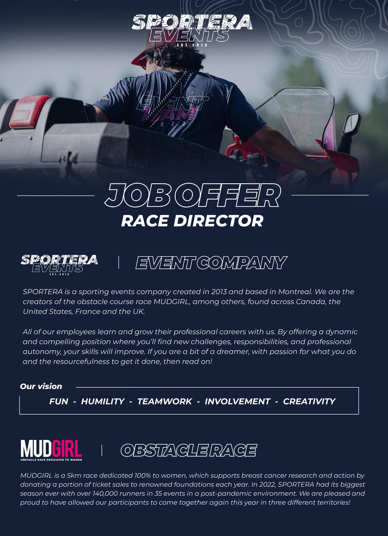 Sportera - JOB OFFER // RACE DIRECTOR - Page 1 - Created with Publitas.com