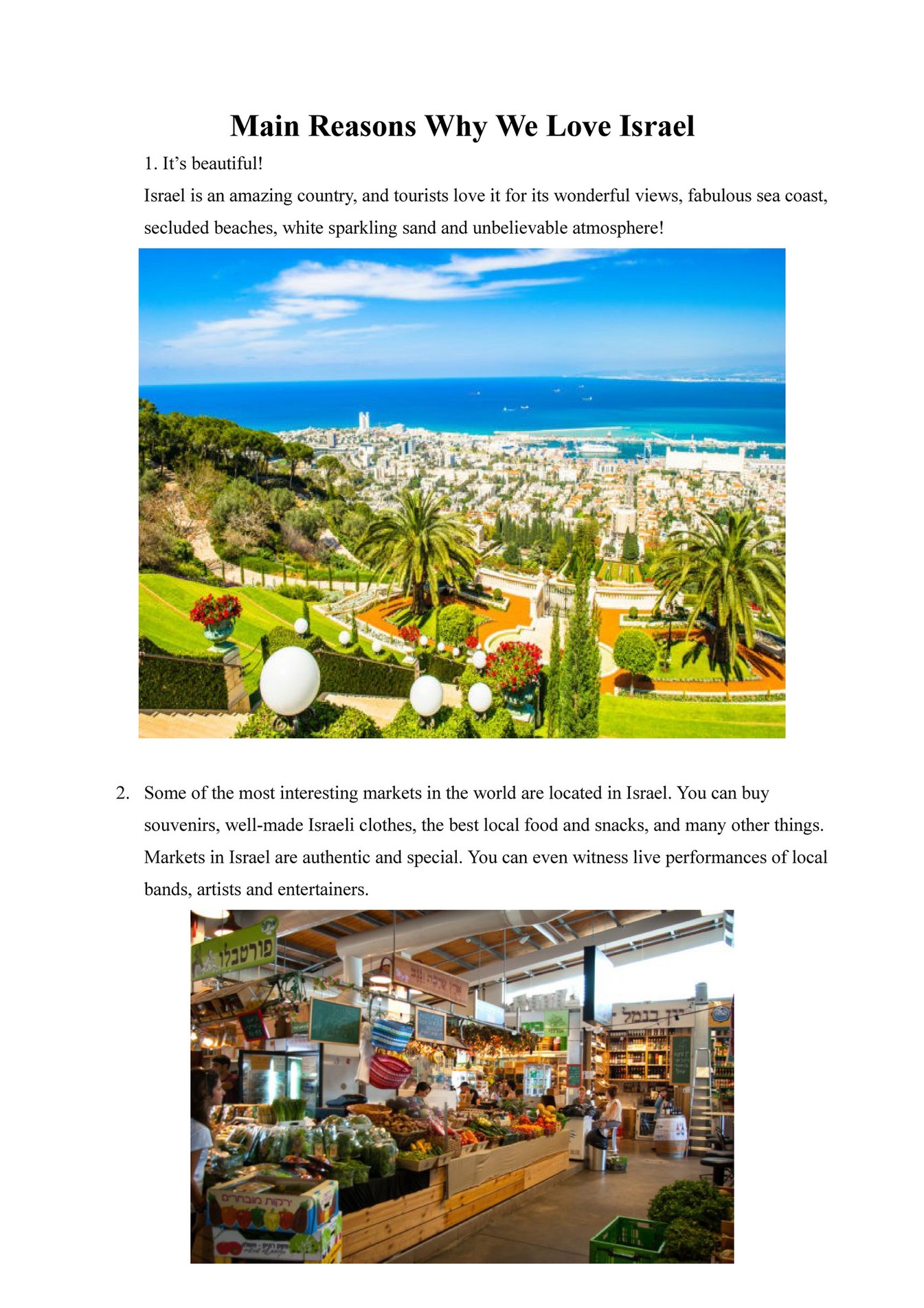 YYZ Travel Group - Main Reasons Why We Love Israel - Page 1 - Created ...