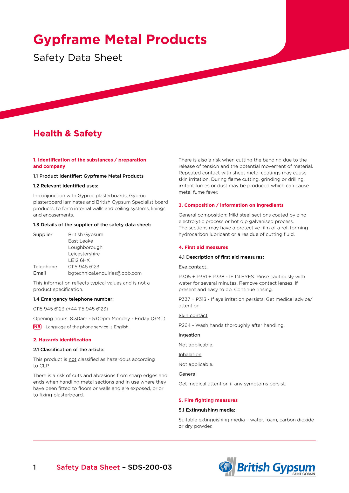 Enlighten - Hadley Group SDS-Gypframe-Metal-Products - Page 1 - Created ...