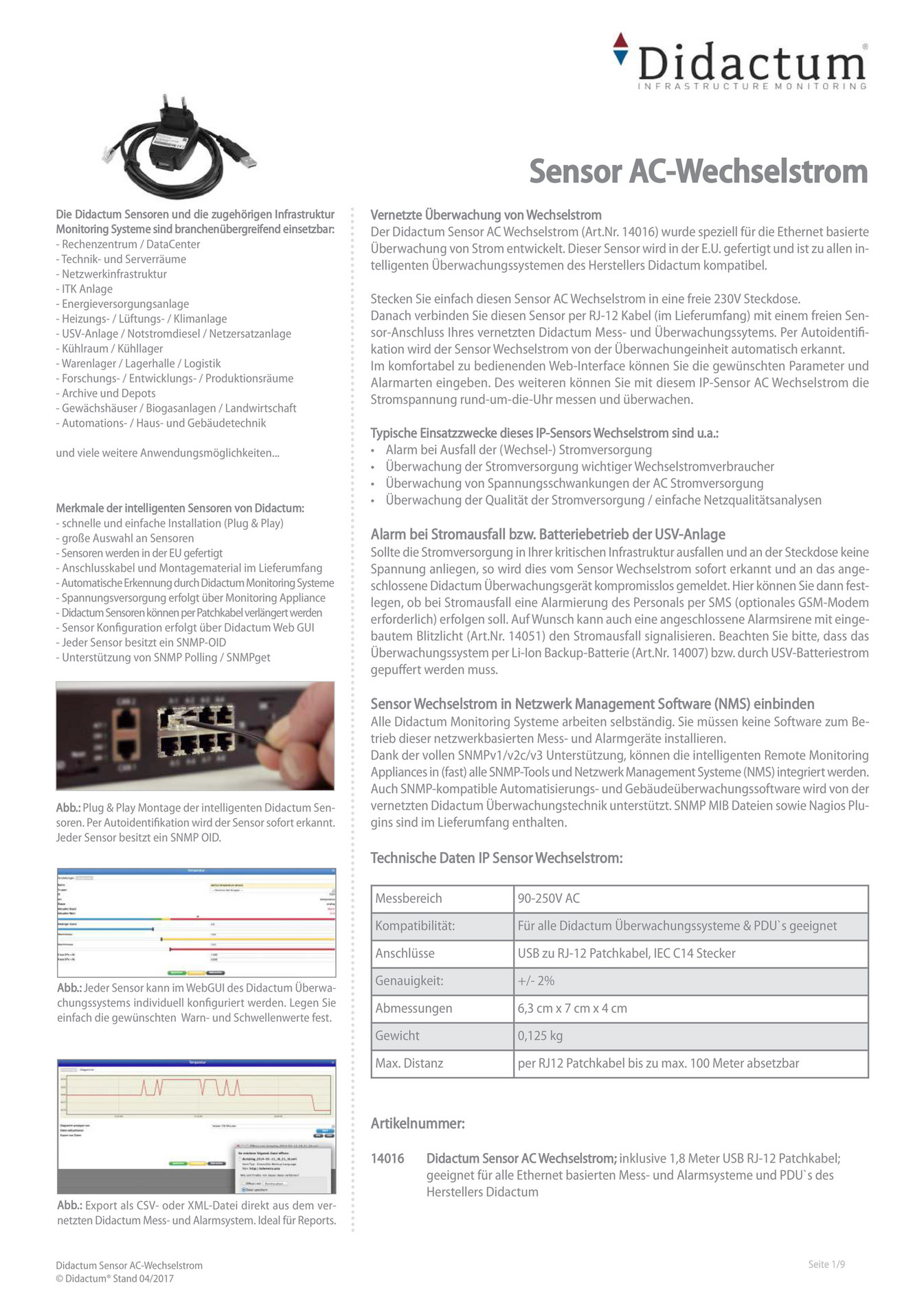 Didactum - Sensor AC Wechselstrom - Netzwerkgestützte Überwachung von Strom - Seite 1 - Created ...