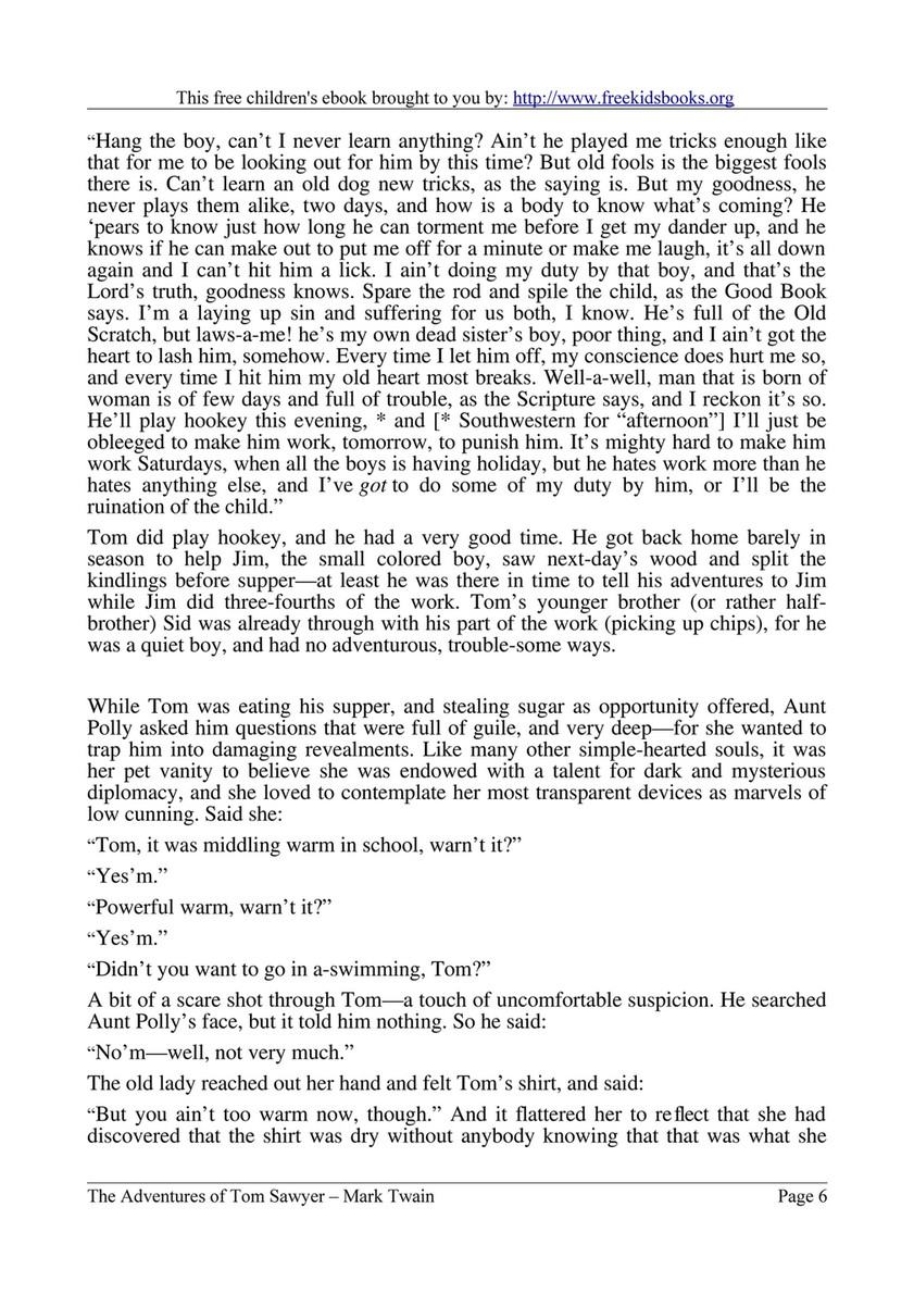 Adventures Of Tom Sawyer Summary