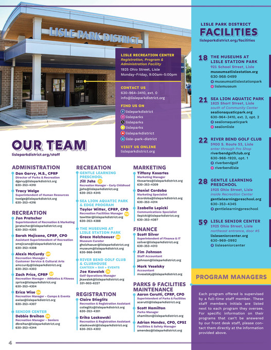Lisle Park District's 2026 Winter-Spring Program Guide - Page 1