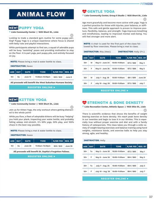 Lisle Park District's 2026 Summer Program Guide - Page 38-39
