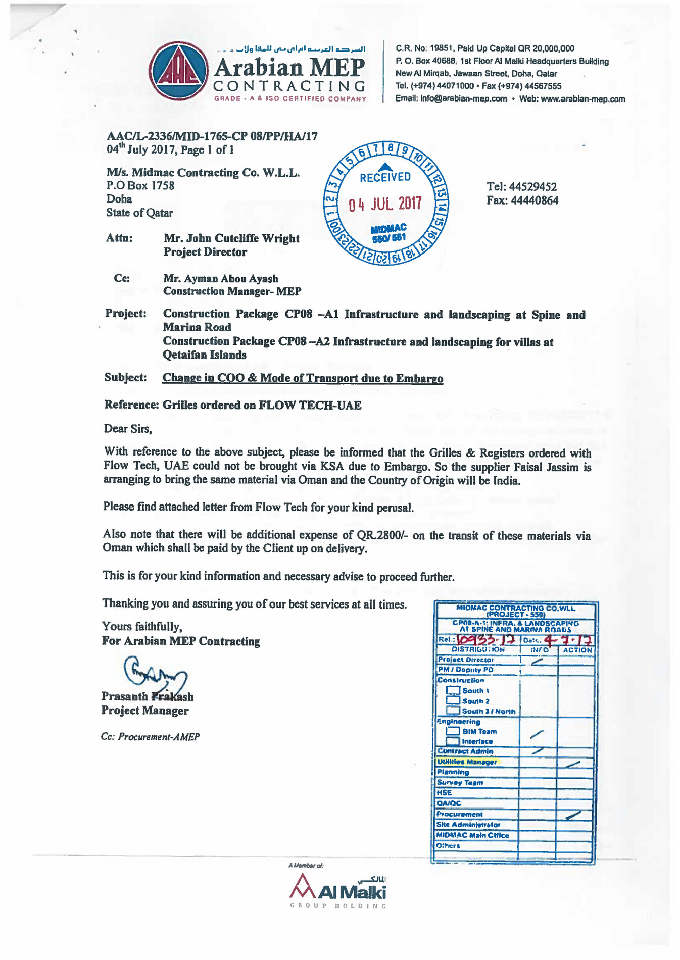 MIDMAC - Arabian MEP Letter 04072017 - Page 1 - Created with Publitas.com