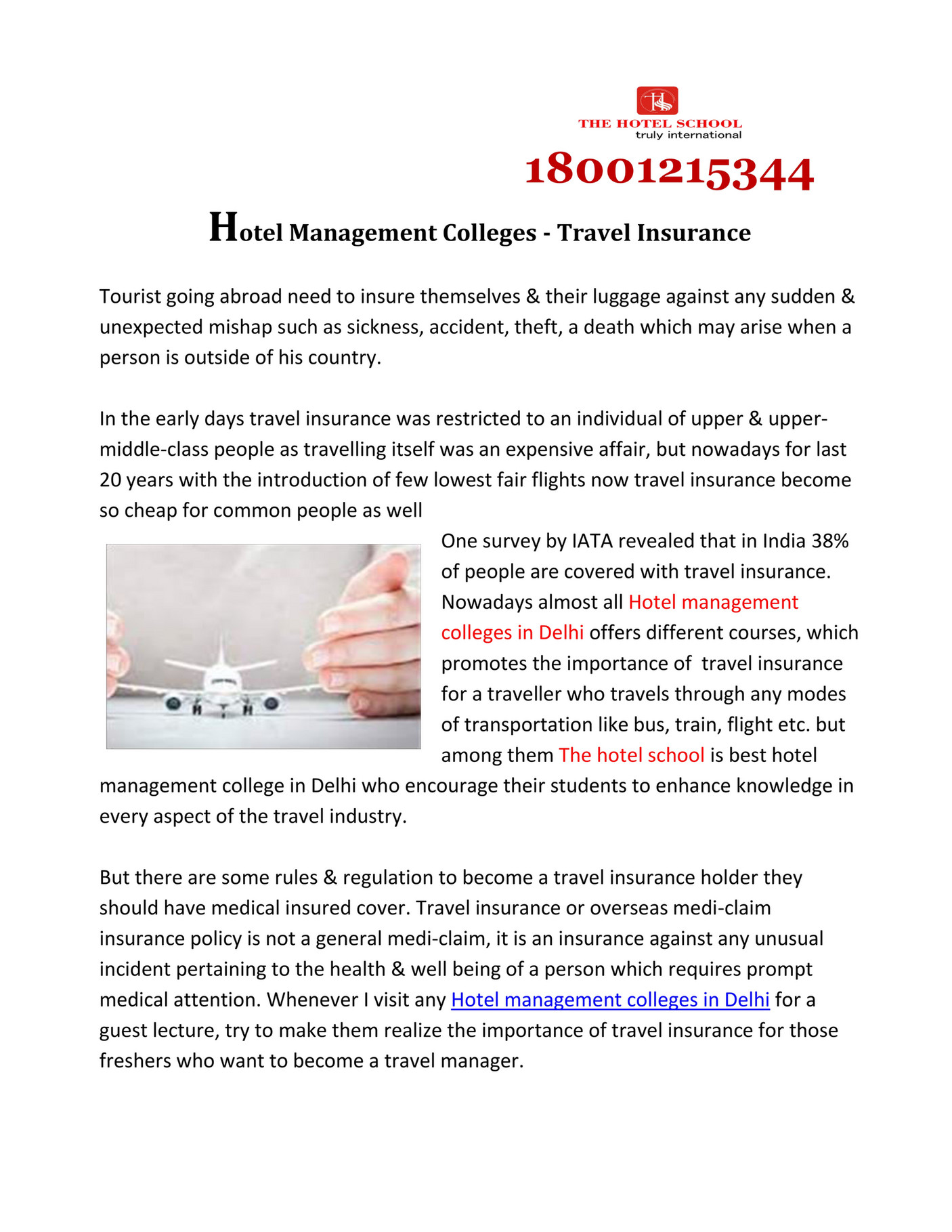 The Hotel School - Hotel Management Colleges - Travel Insurance - Page ...