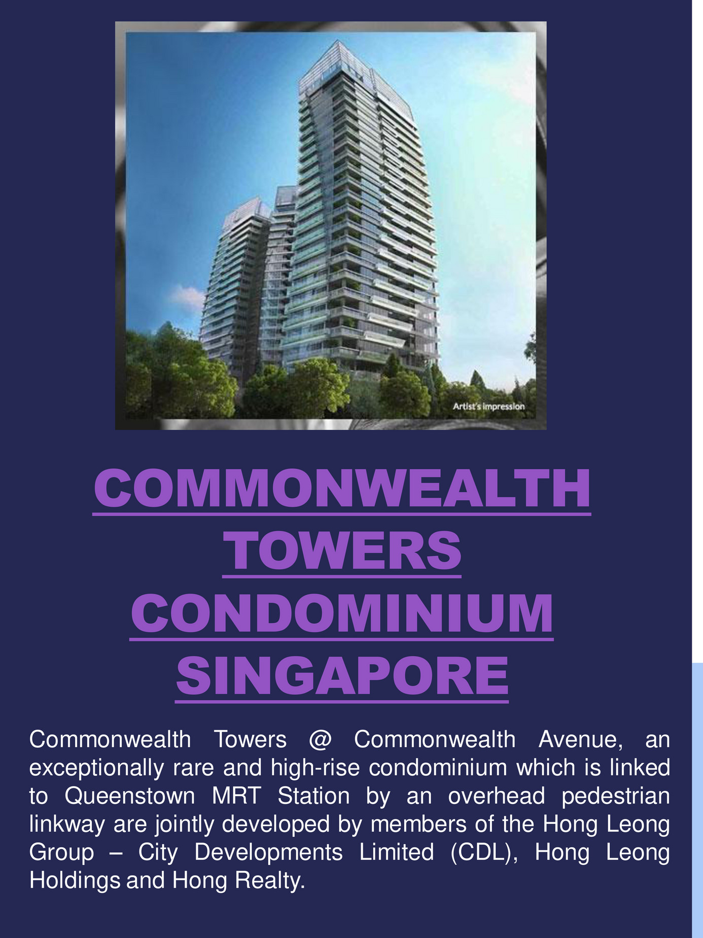 Commonwealth Towers Singapore - Commonwealth Towers Condo Singapore ...