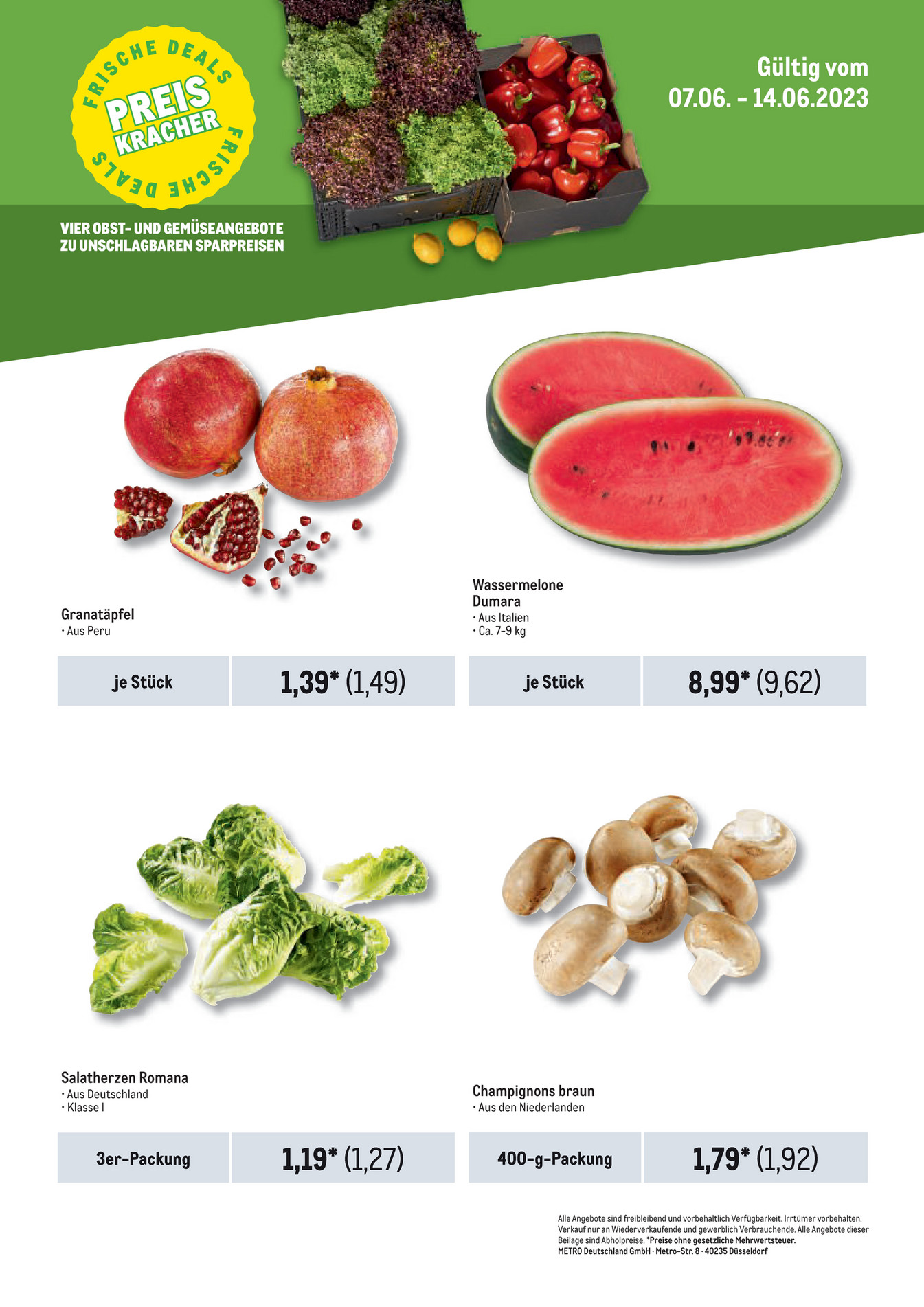 METRO - Obst & Gemüse Frischepreise - Seite 1