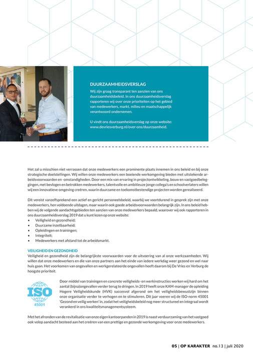 De Vries en Verburg - Relatiemagazine OP KARAKTER 13, juli 2020 - Page 1