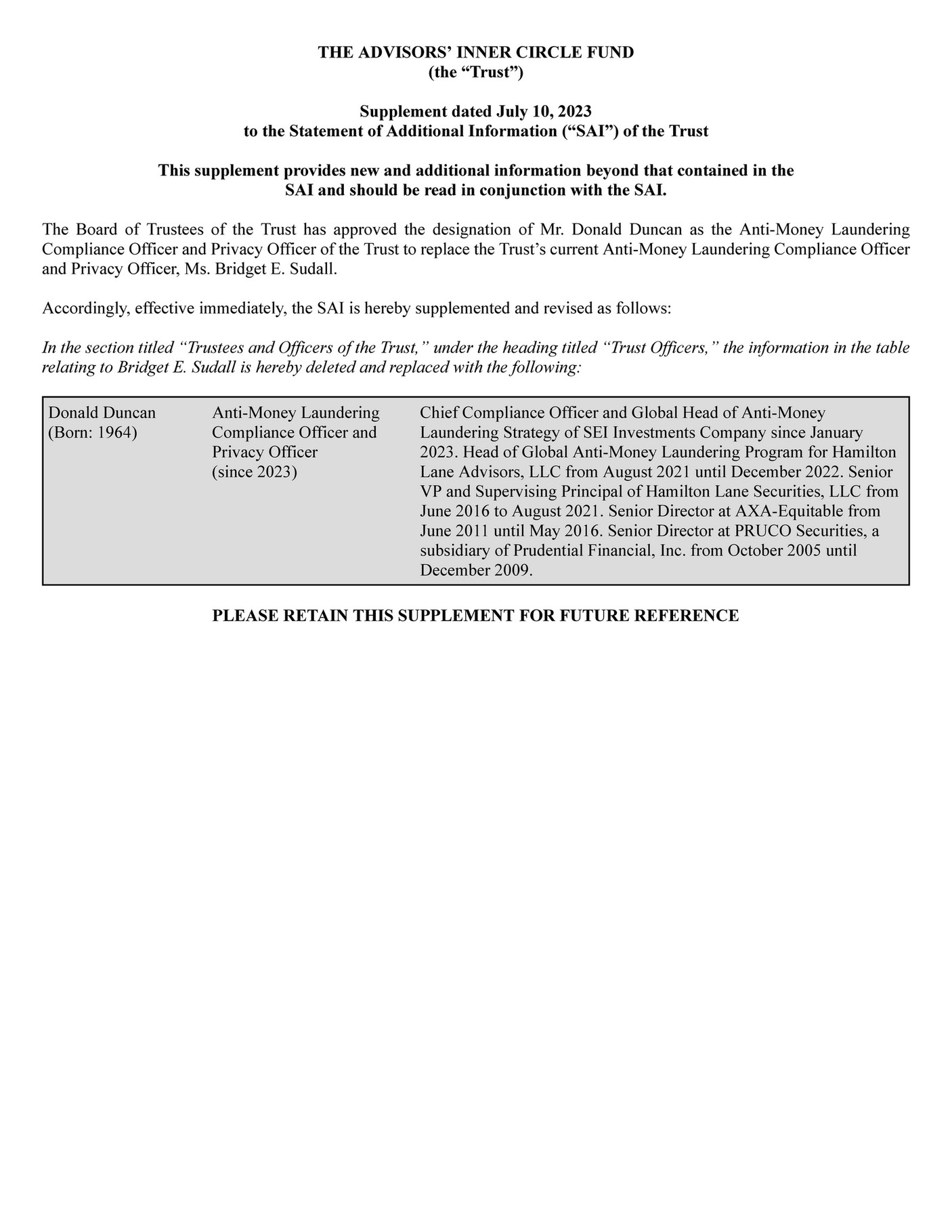 CIBC Private Wealth Management CIBC Atlas Funds SAI Page 1