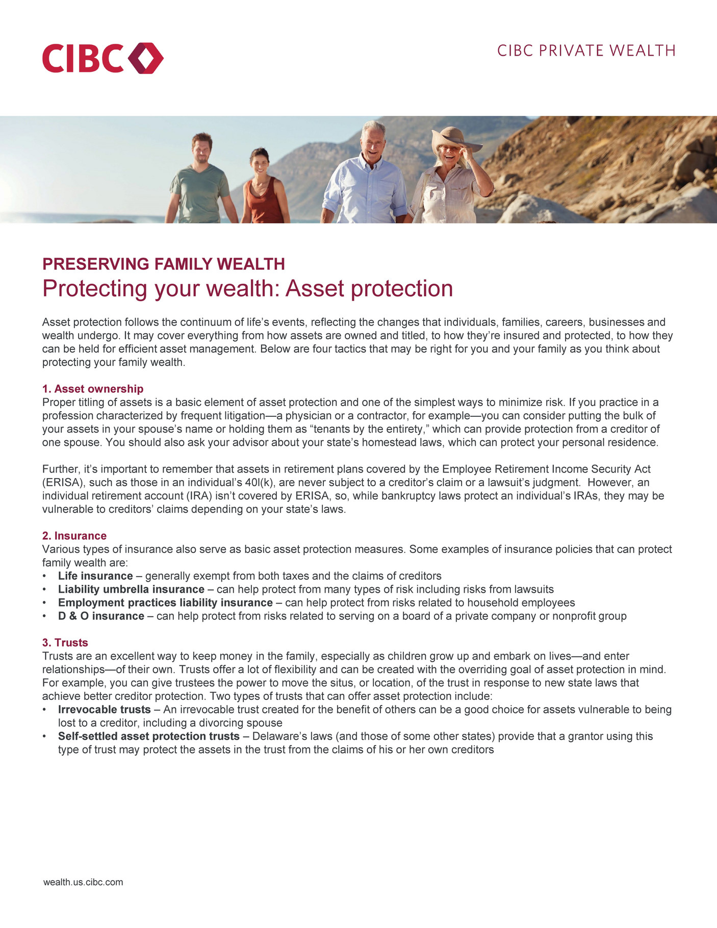 CIBC Private Wealth Management - Protecting your wealth asset ...