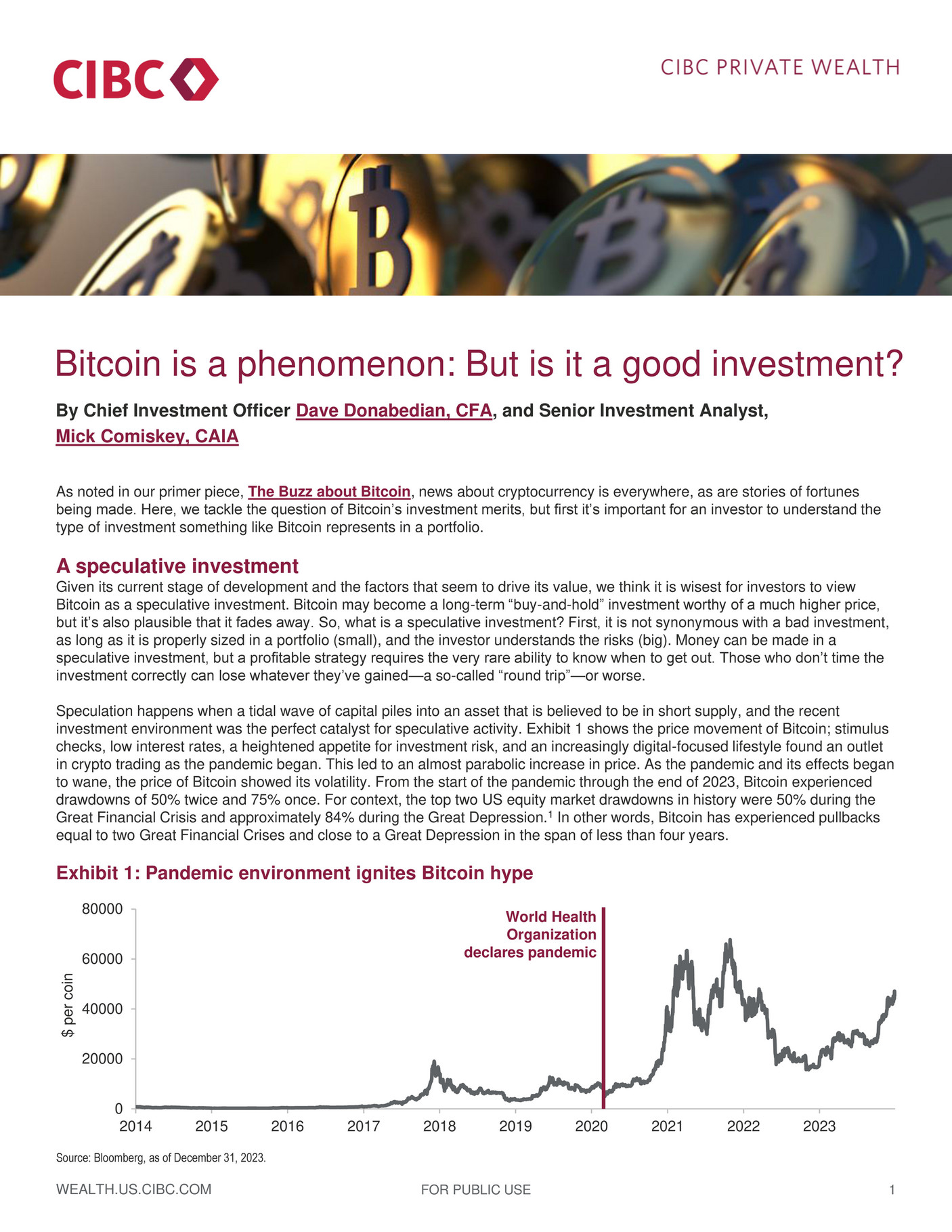 CIBC Private Wealth Management Bitcoin Is A Phenomenon But Is It A