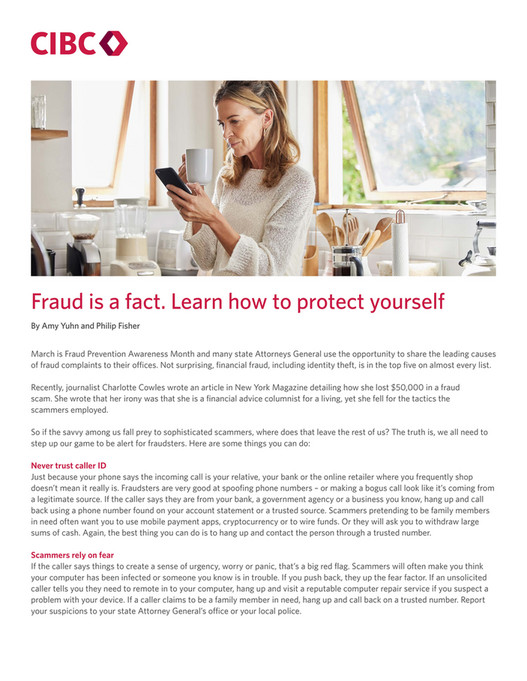 CIBC US - Fraud is a fact Learn how to protect yourself - Page 1