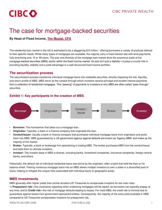 CIBC US - Mortgage-backed securities - Page 1