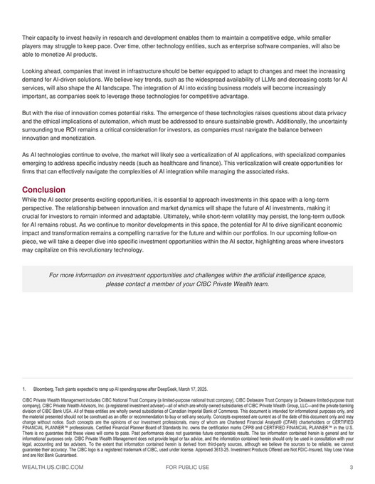 CIBC US - AI: Temporary trend or enduring opportunity? - Page 2-3