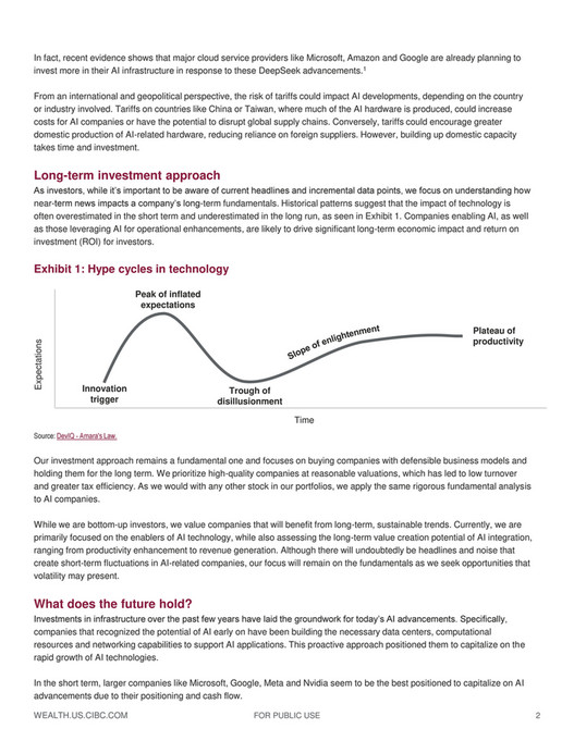 CIBC US - AI: Temporary trend or enduring opportunity? - Page 2-3