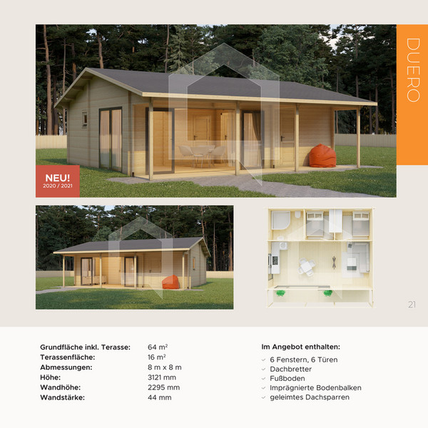 Timber Cabins - DE catalogue 2020-2021 - Page 20-21 - Created with ...