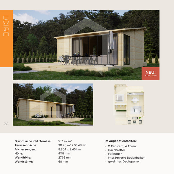 Timber Cabins - DE catalogue 2020-2021 - Page 20-21 - Created with ...